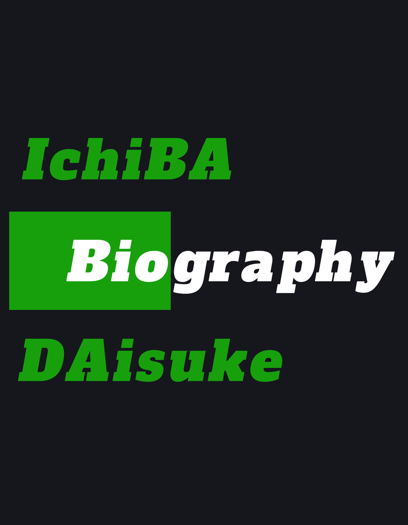 Biography | IchiBA DAisuke – Sultans of Manga